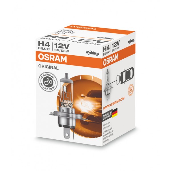 Outpec - Kit 2 Lâmpadas H4 12v 60/55w Bilux Original Osram Made in Germany