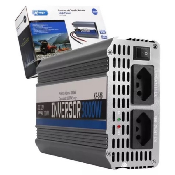 Outpec - Inversor 12v 110v Energia 3000w Transformador Conversor