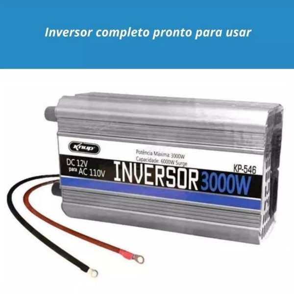 Outpec - Inversor 12v 110v Energia 3000w Transformador Conversor
