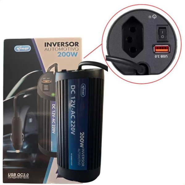 Outpec - Inversor Tensão Automotivo 12v Para 220