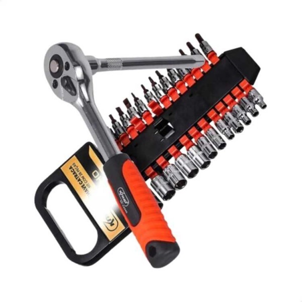 Outpec - Kit Jogo Chave Catraca Ferramentas Completo Torx Boca Allen