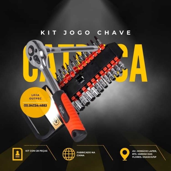 Outpec - Kit Jogo Chave Catraca Ferramentas Completo Torx Boca Allen